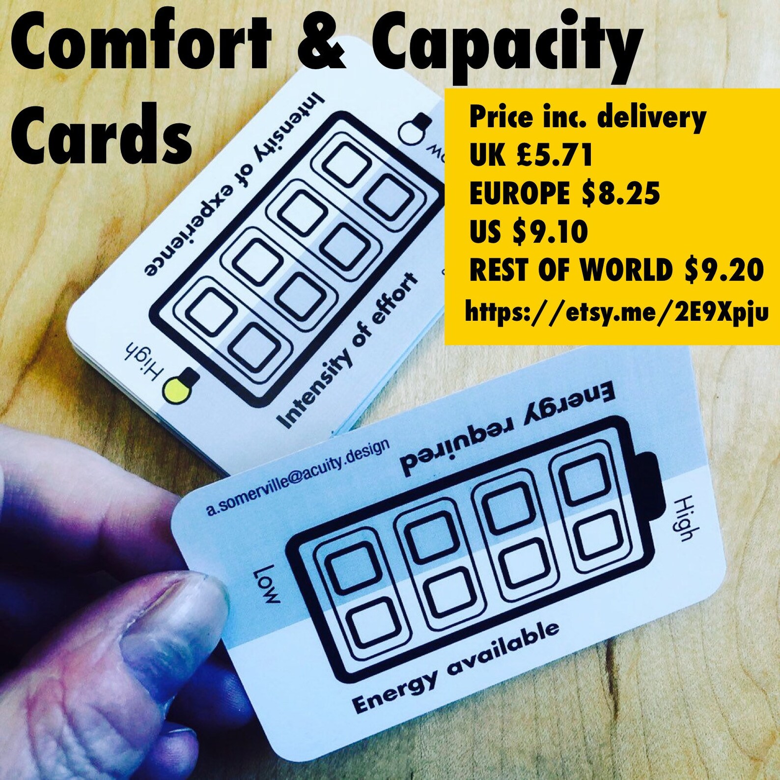 Comfort & Capacity Cards Set of 25 Cards - Etsy