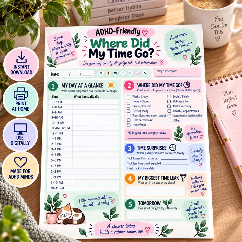 Time Blindness Planner - Etsy