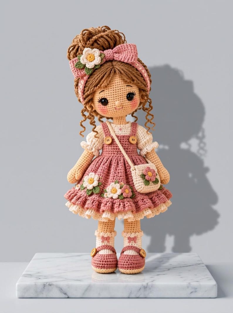 Handmade Toy for Children | Flower Headband Doll Crochet Pattern ...