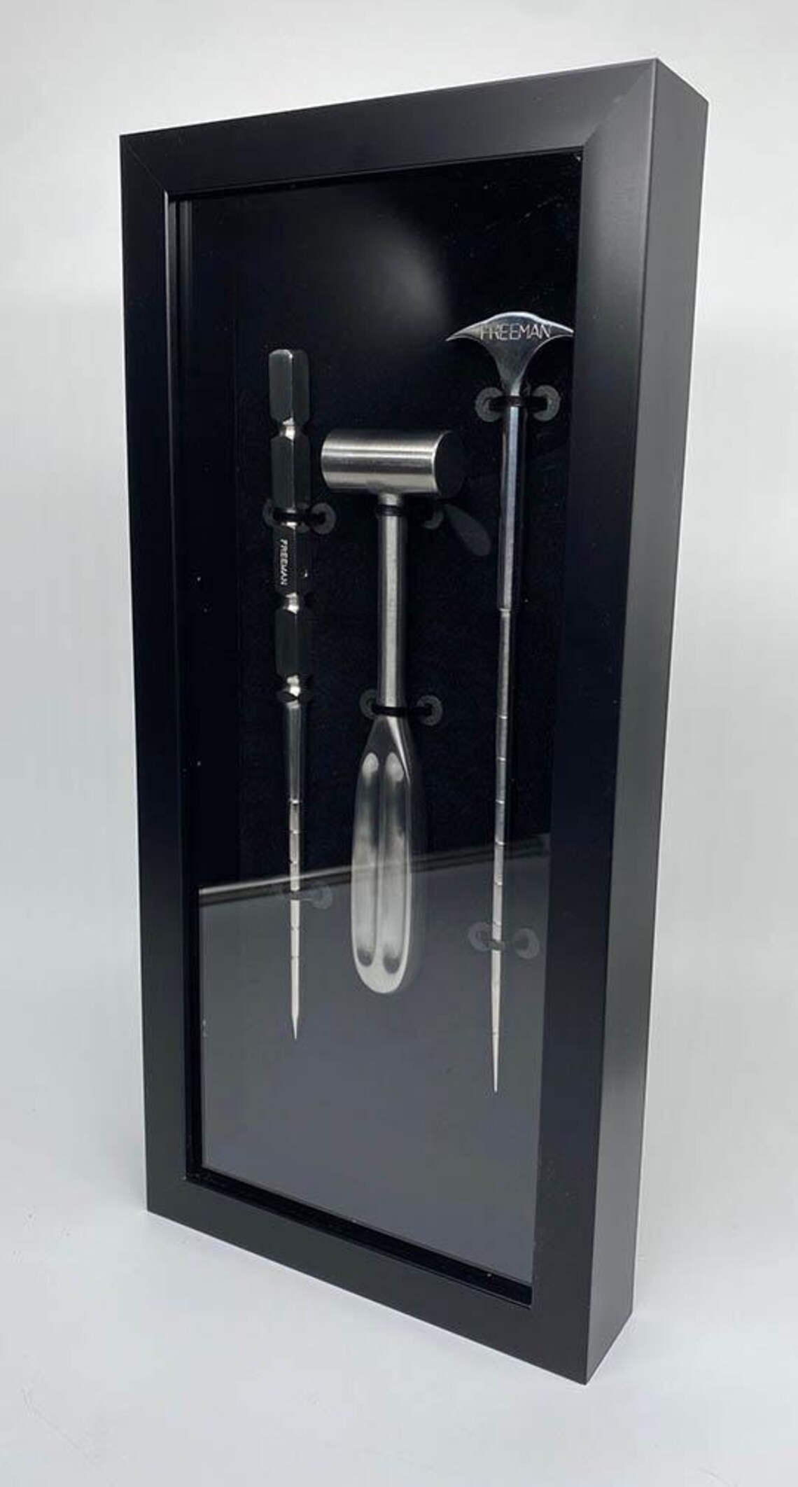 Lobotomy Orbitoclast & Hammer , Knife Surgical Medical Tools Shadowbox ...