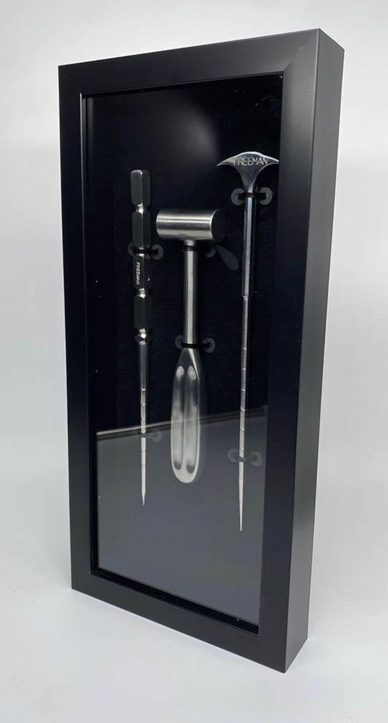 Lobotomy Orbitoclast & Hammer , Knife Surgical Medical Tools Shadowbox ...
