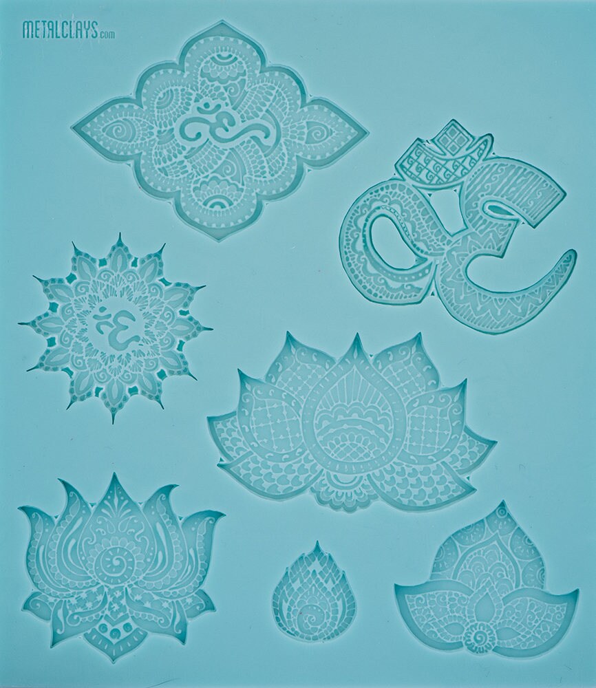 Om & Lotus Texture Sheet | Etsy