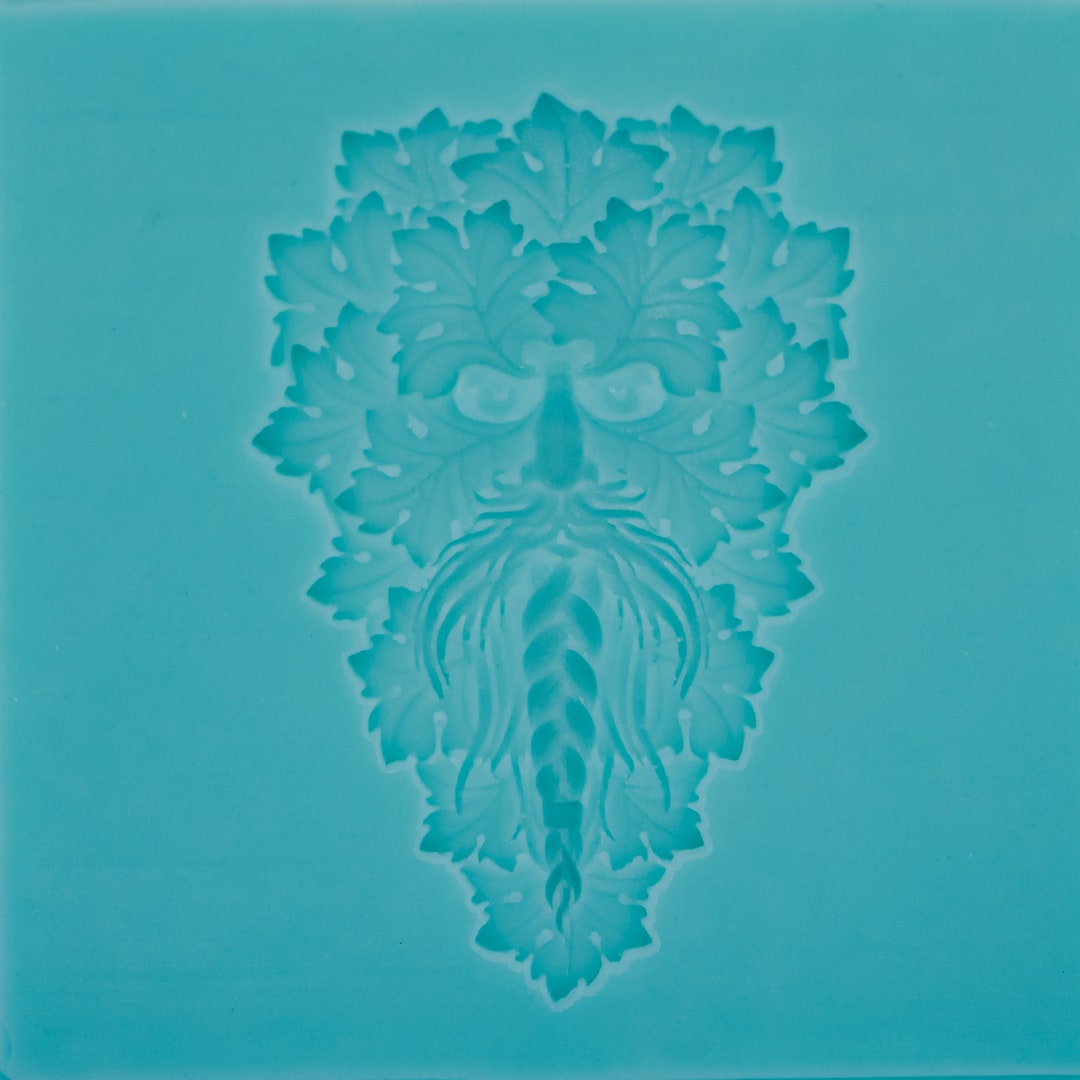 Green Man Silicone Mold - Forest Fairy Texture (30mm) - Etsy