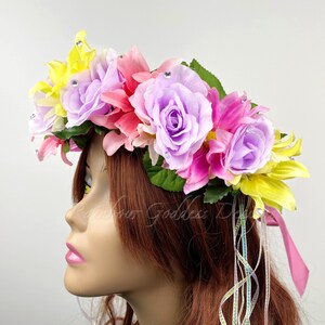 Spring Flower Crown, Floral Crown, Flower Crown Headband, Fairy Crown ...