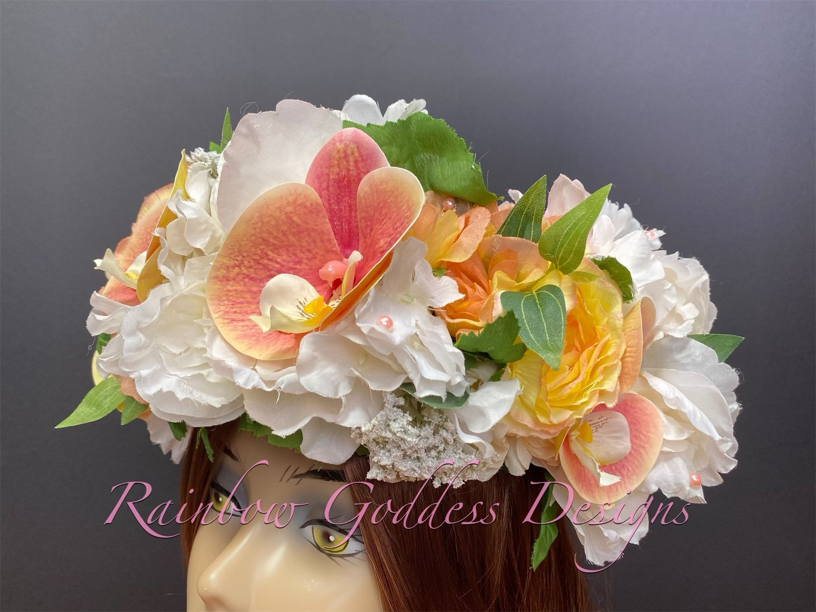 Orchid Flower Crown, Floral Crown, Tropical Crown, Floral Headpiece ...