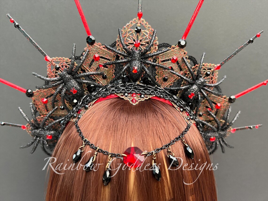 Black Widow Spider Crown Gothic Spider Queen Crown Spider - Etsy