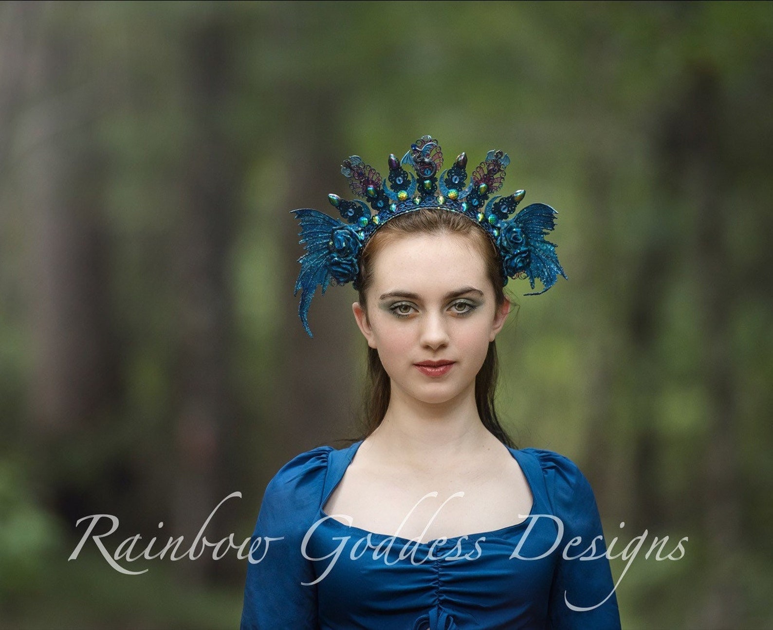 Blue Dragon Wing Headdress Dragon Headpiece Dragon Headband - Etsy