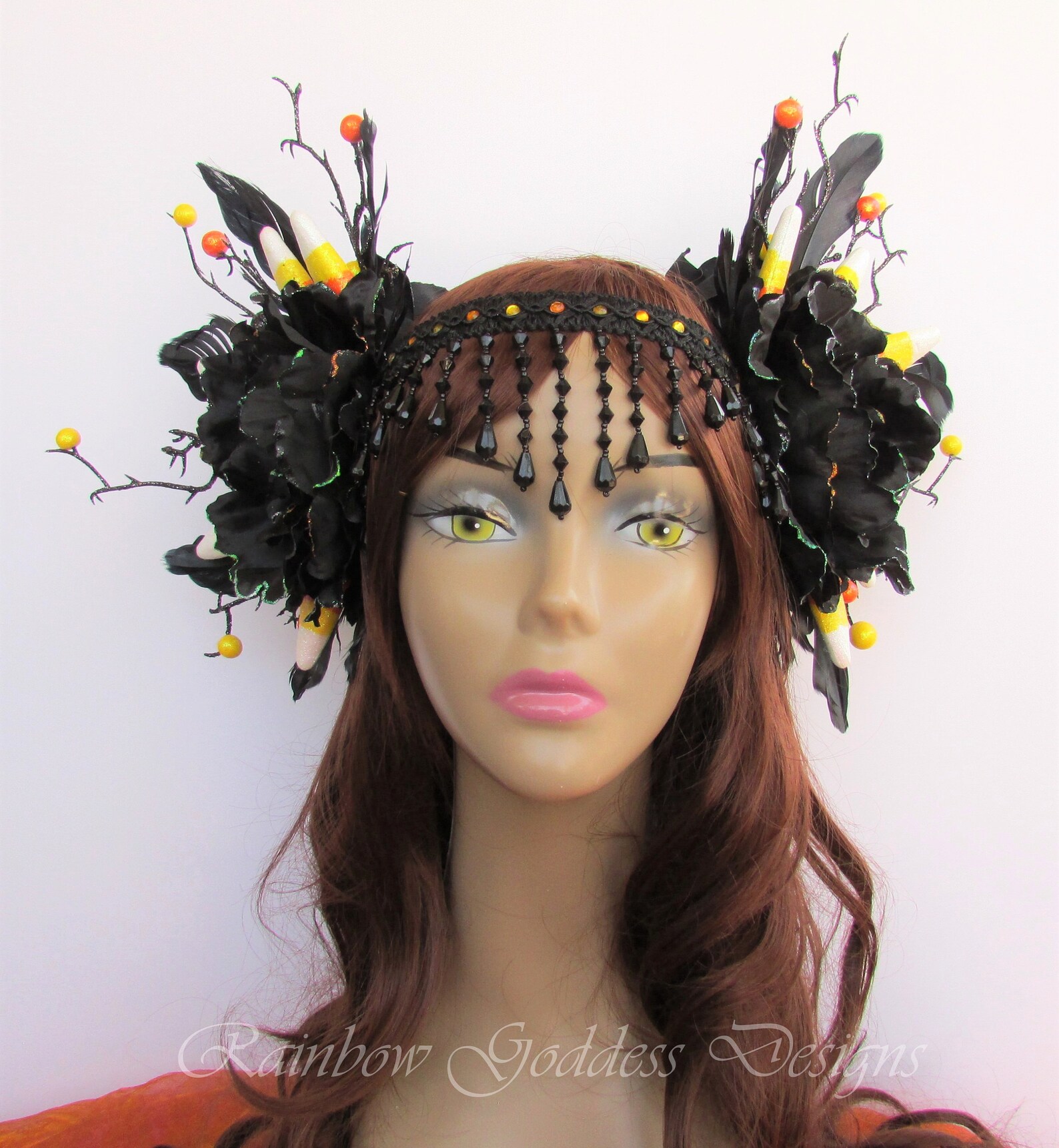 Candy Corn Headdress Candy Corn Headpiece Gothic Headdress | Etsy