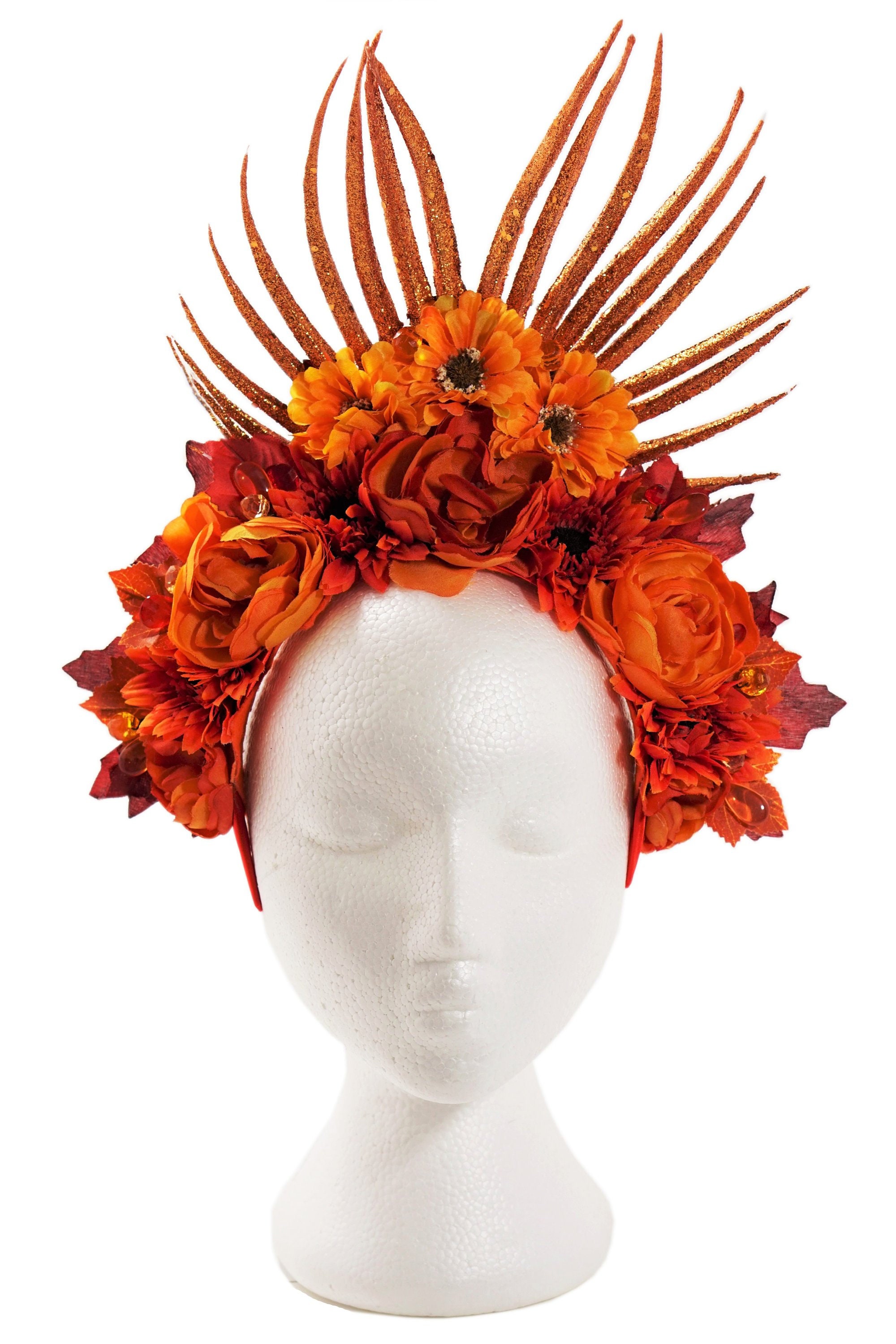 Fall Headdress, Flower Headdress, Flower Headband, Floral Crown, Fall ...