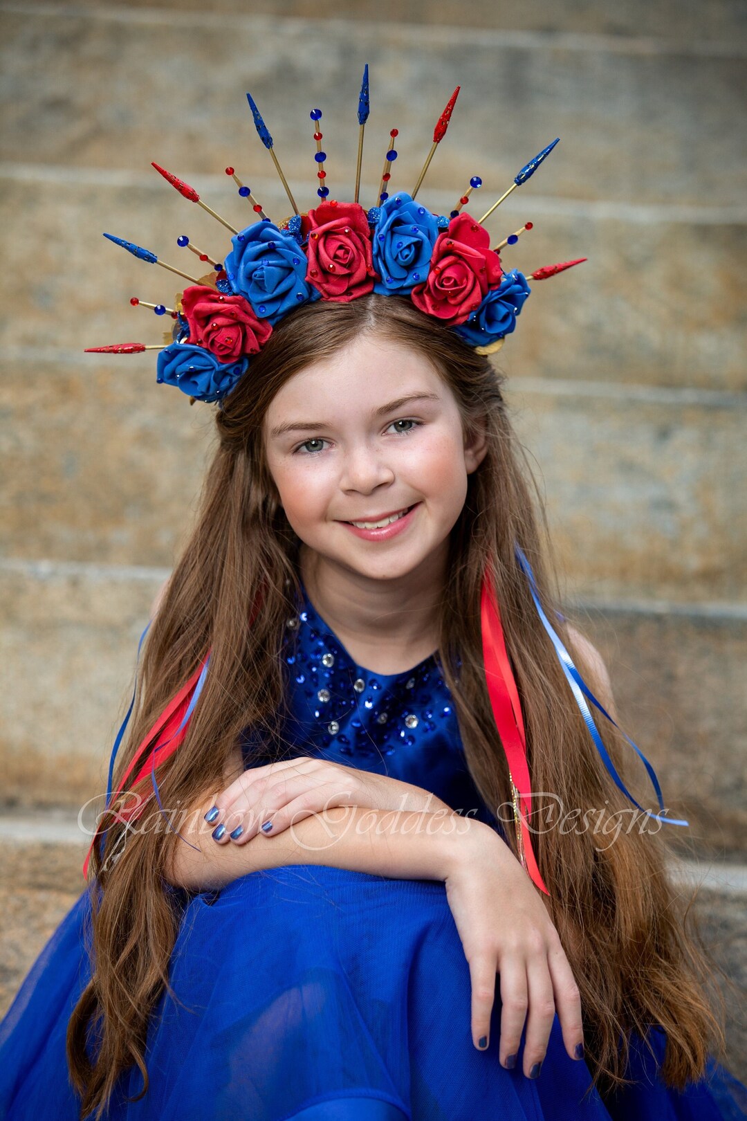 Lady Liberty Crown, 4th of July Crown, Americana Headpiece, Red and ...