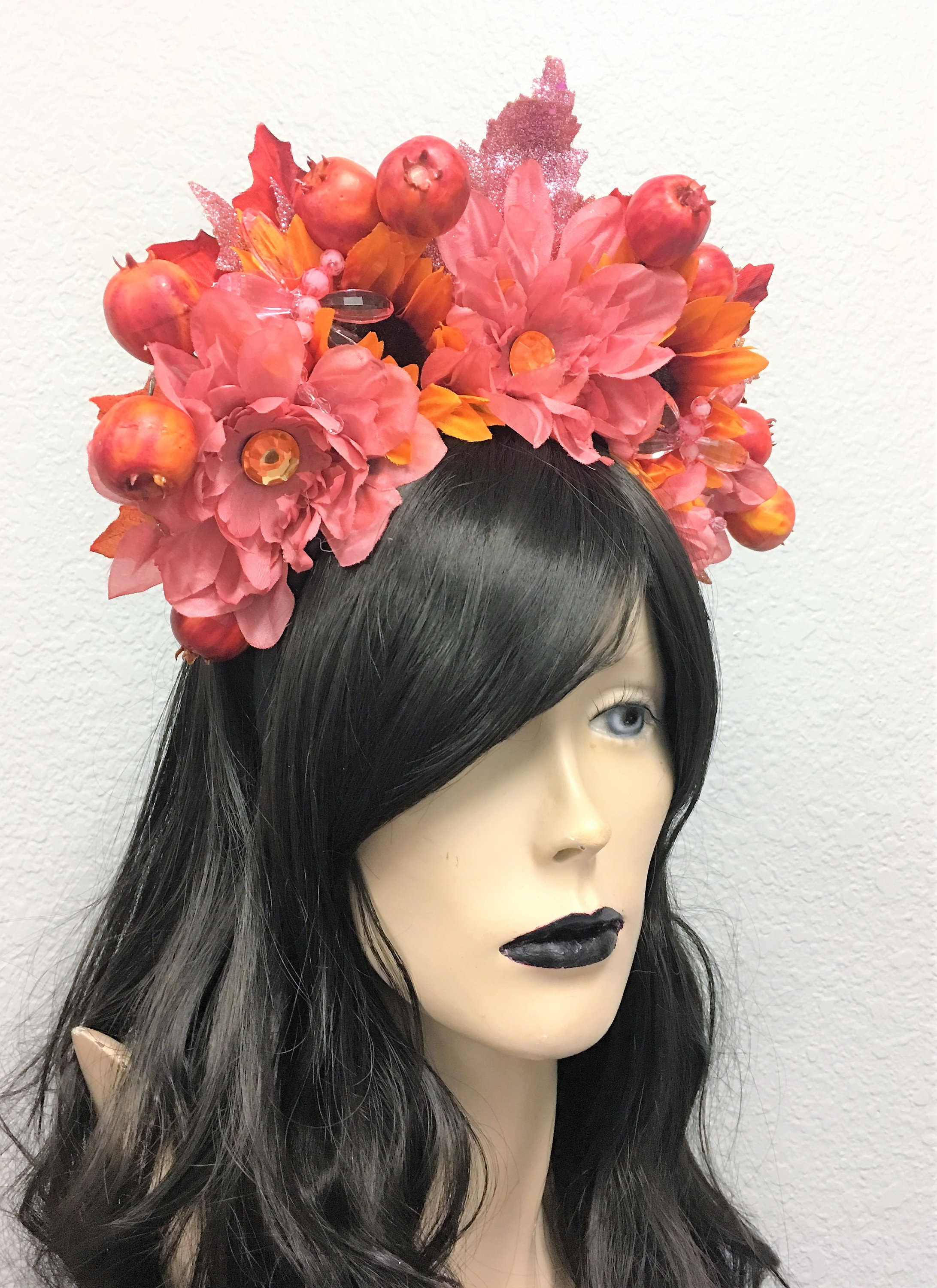 Fall Headdress, Flower Headdress, Flower Headband, Floral Crown, Fall ...