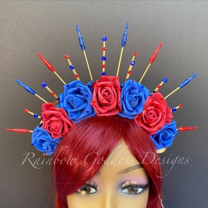 Lady Liberty Crown, 4th of July Crown, Americana Headpiece, Red and ...