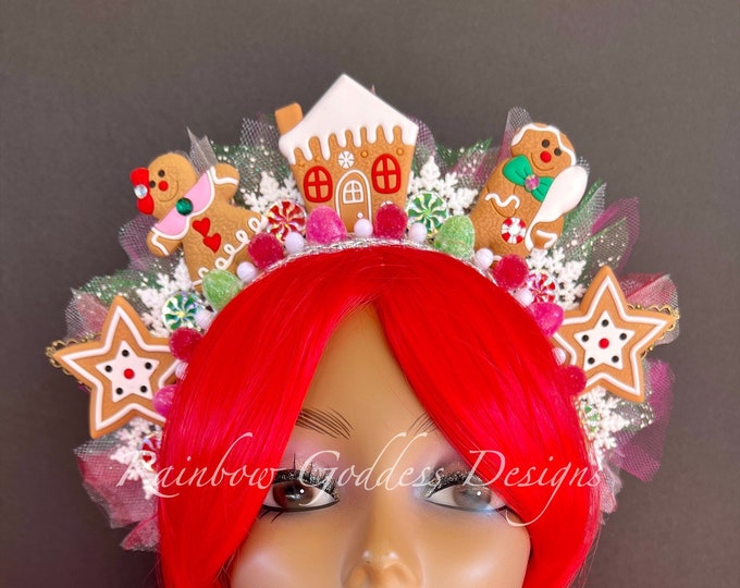 Gingerbread Gum Drop Headdress, Peppermint Christmas Headband, Candy ...