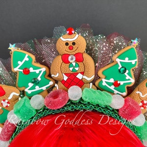 Gingerbread Wonderland Headdress: Candy Cane Christmas Holiday Crown - Etsy