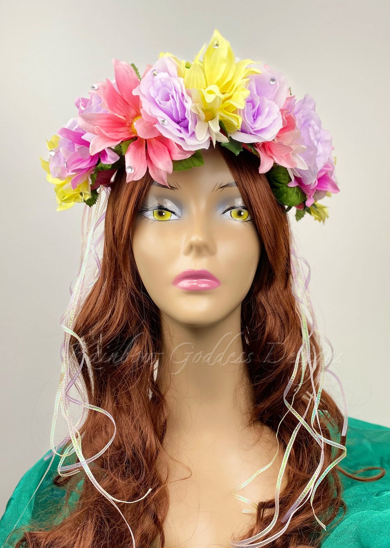 Spring Flower Crown Floral Crown Flower Crown Headband - Etsy