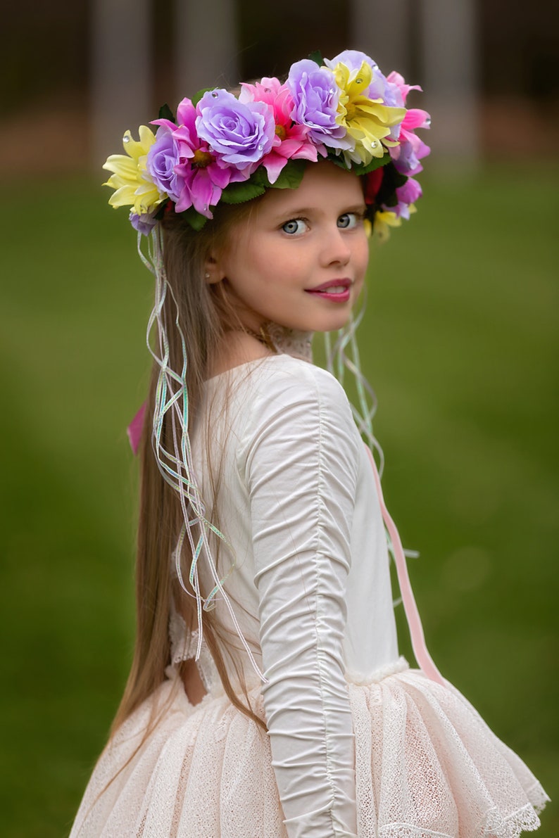 Spring Flower Crown Floral Crown Flower Crown Headband - Etsy