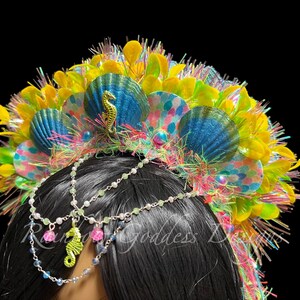 Colorful Mermaid Crown Headband, Mermaid Headdress, Shell Crown ...