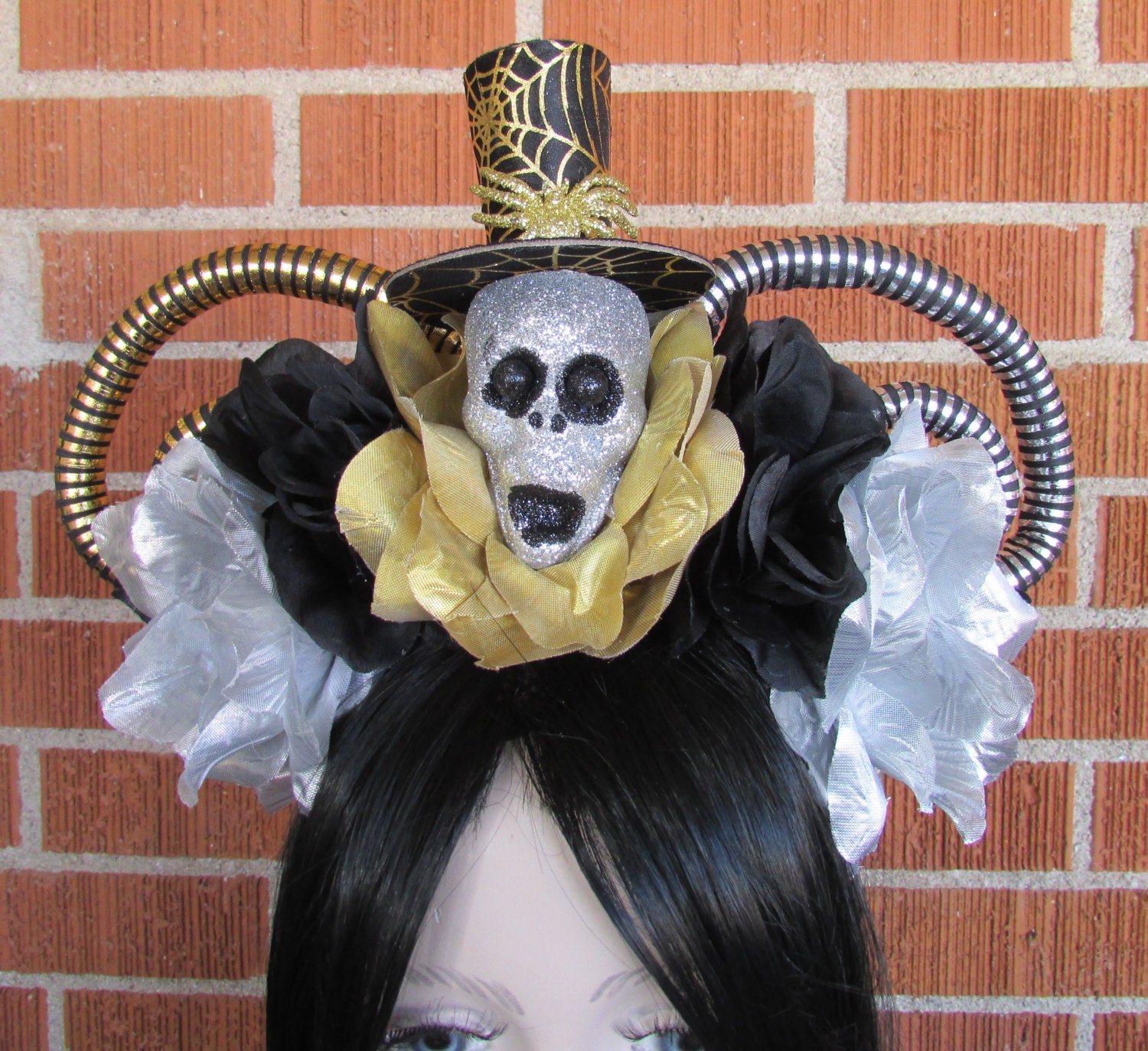 Voodoo Flower Crown, Rose Skull Crown, Day of the Dead Flower Crown ...