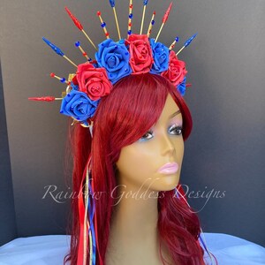 Lady Liberty Crown, 4th of July Crown, Americana Headpiece, Red and ...
