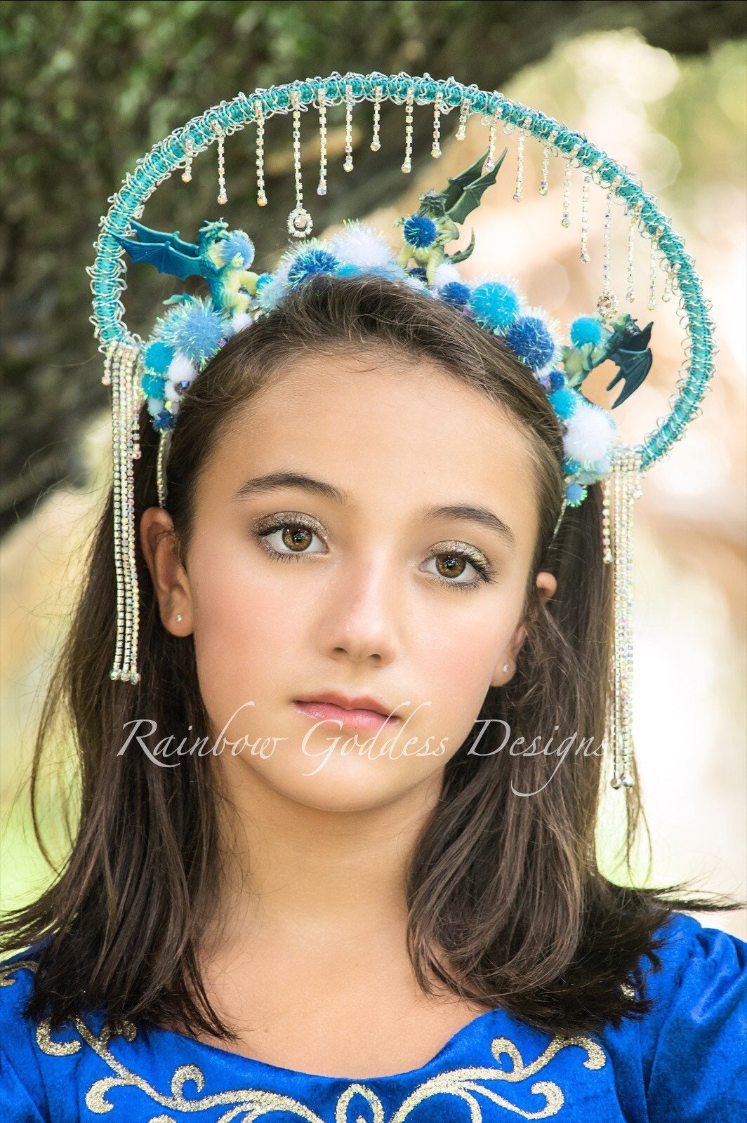 Ice Dragon Halo Headdress, Dragon Headpiece, Dragon Headband, Dragon ...