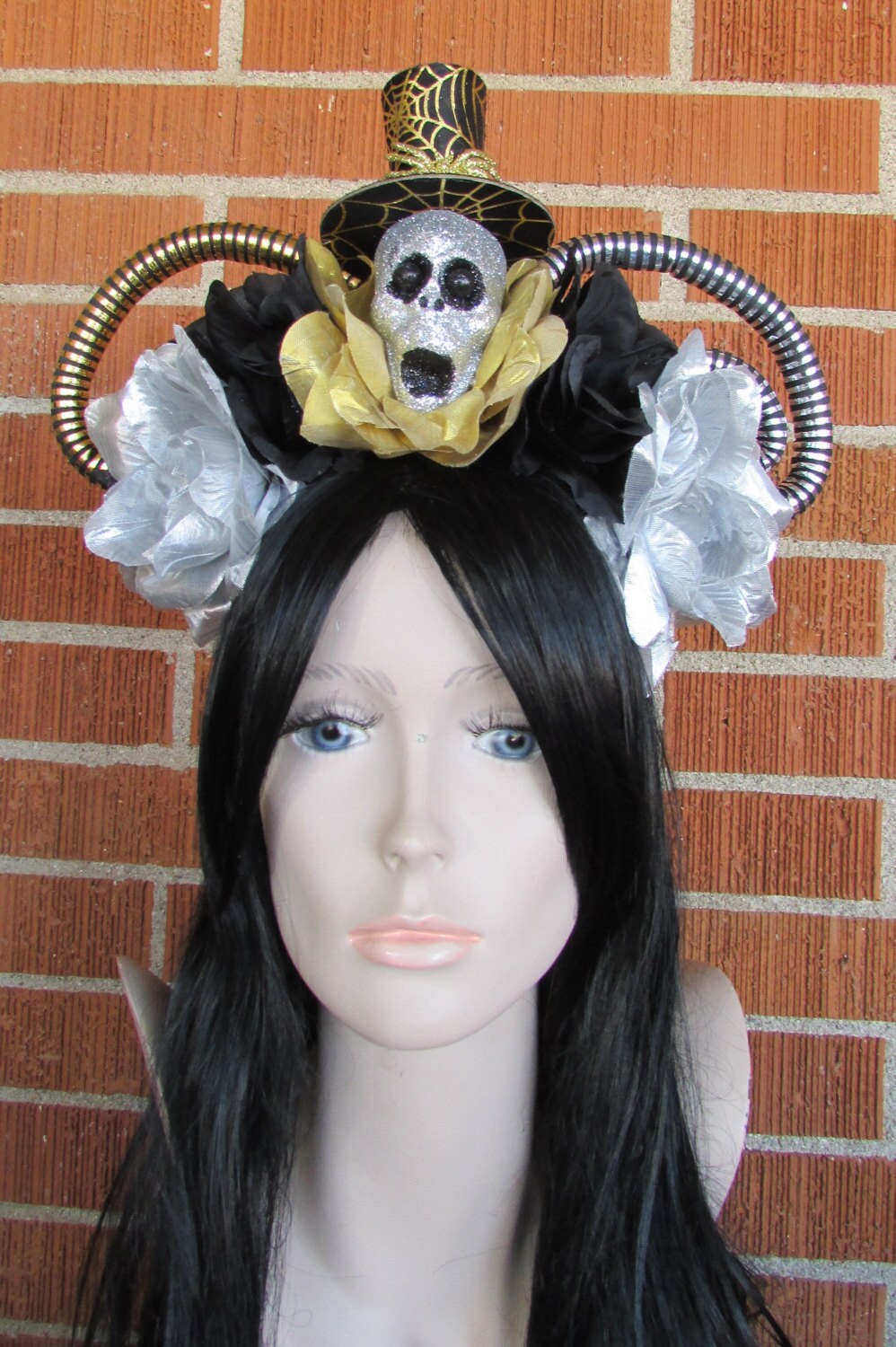 Voodoo Flower Crown, Rose Skull Crown, Day of the Dead Flower Crown ...