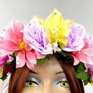 Spring Flower Crown, Floral Crown, Flower Crown Headband, Fairy Crown ...