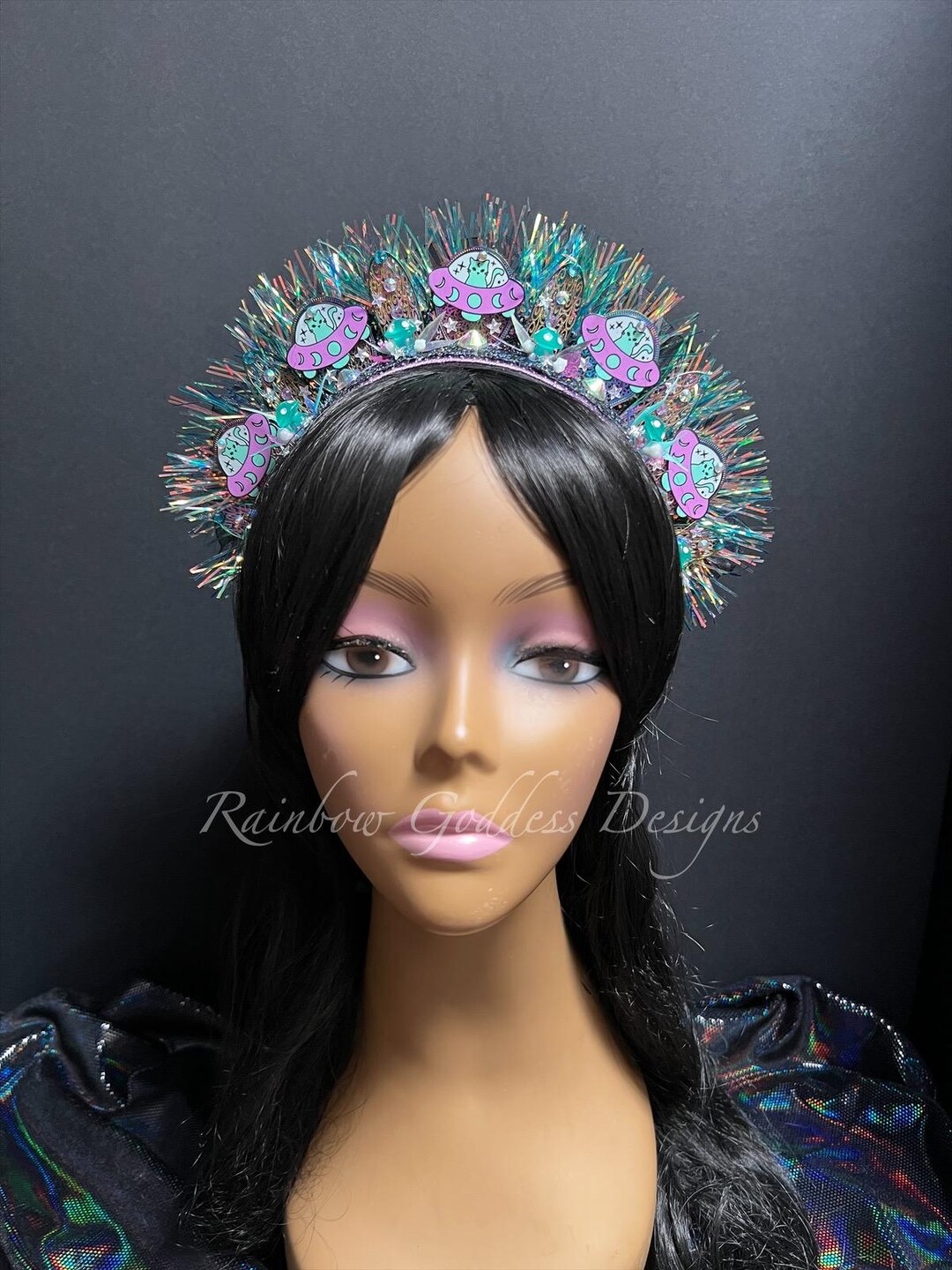Alien Space Cat Crown, Glow in the Dark Mushroom Headpiece, Space Kitty ...