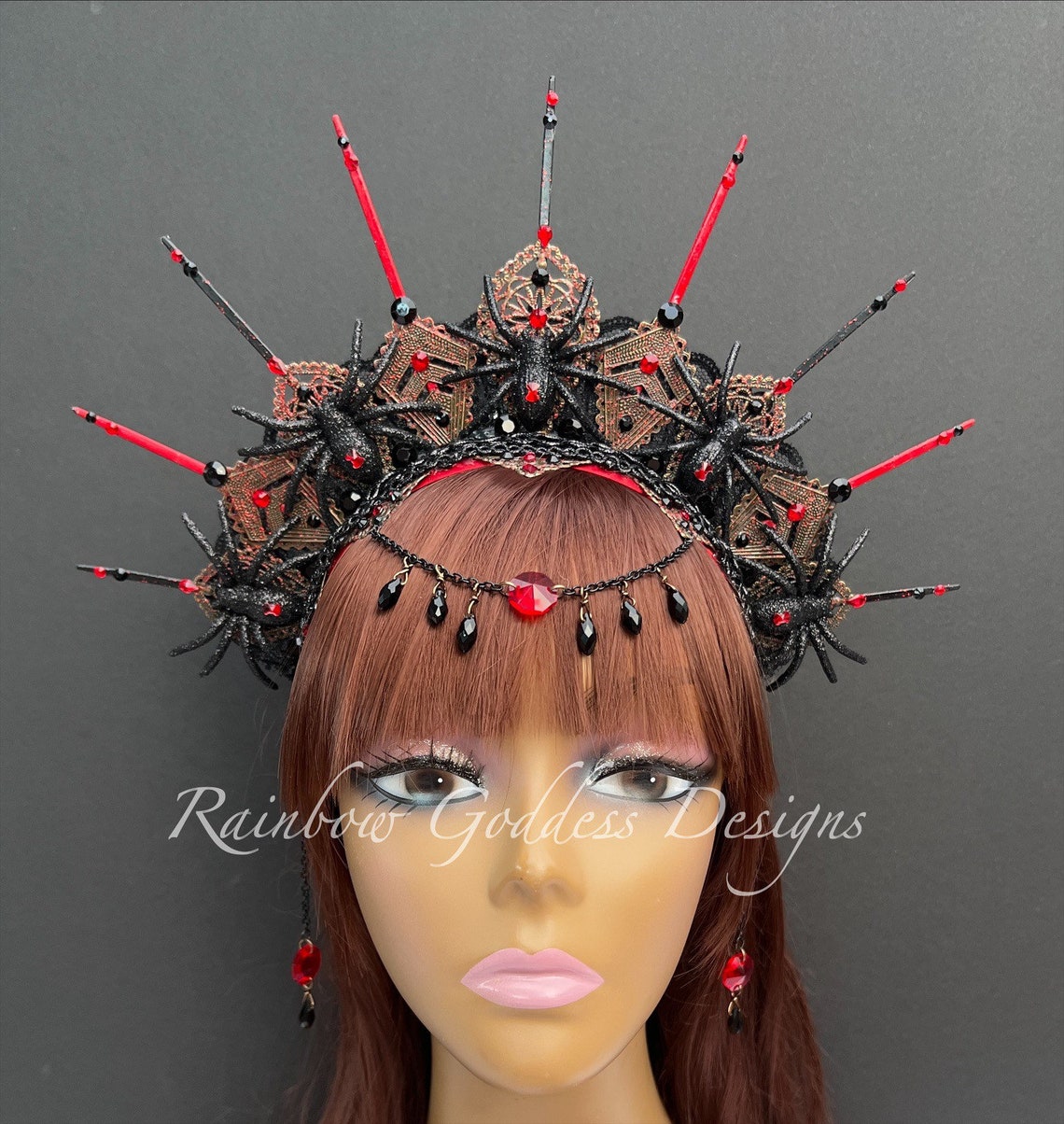 Black Widow Spider Crown Gothic Spider Queen Crown Spider - Etsy