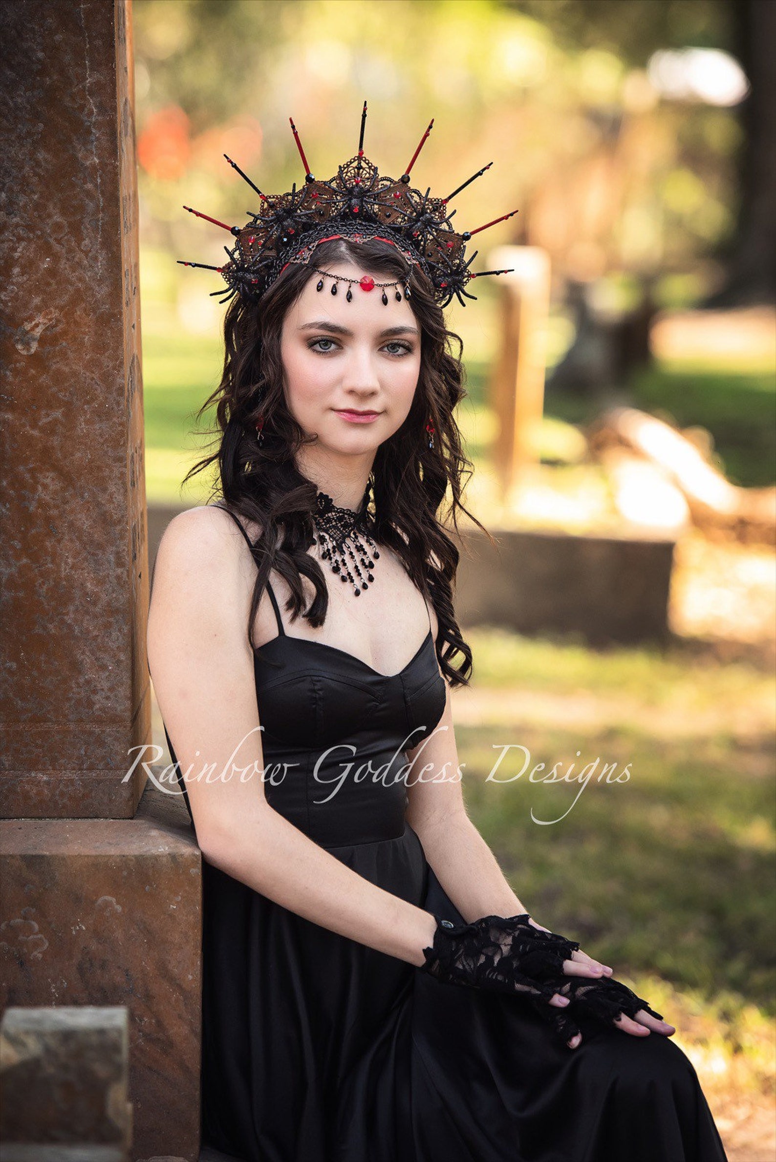 Black Widow Spider Crown Gothic Spider Queen Crown Spider - Etsy