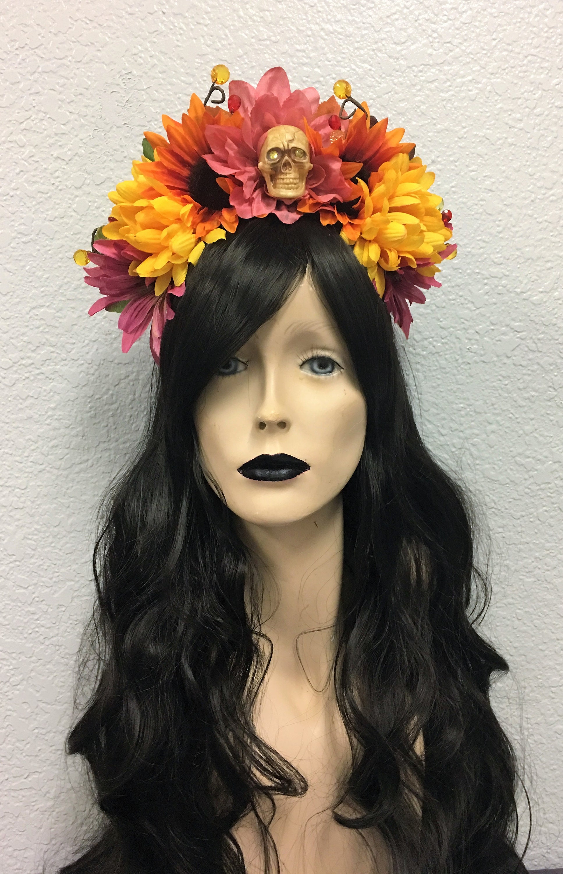Fall Flower Crown Day Of The Dead Flower Crown D a De Los Muertos fall-flower-crown-day-of-the-dead-flower-crown-d-a-de-los-muertos