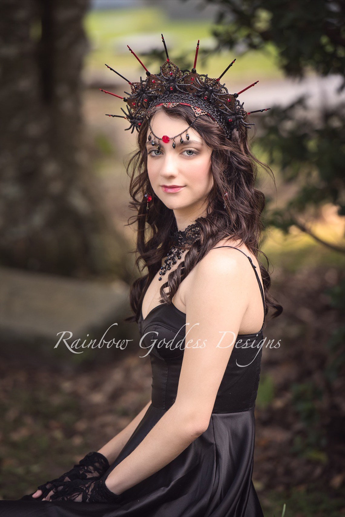 Black Widow Spider Crown Gothic Spider Queen Crown Spider - Etsy