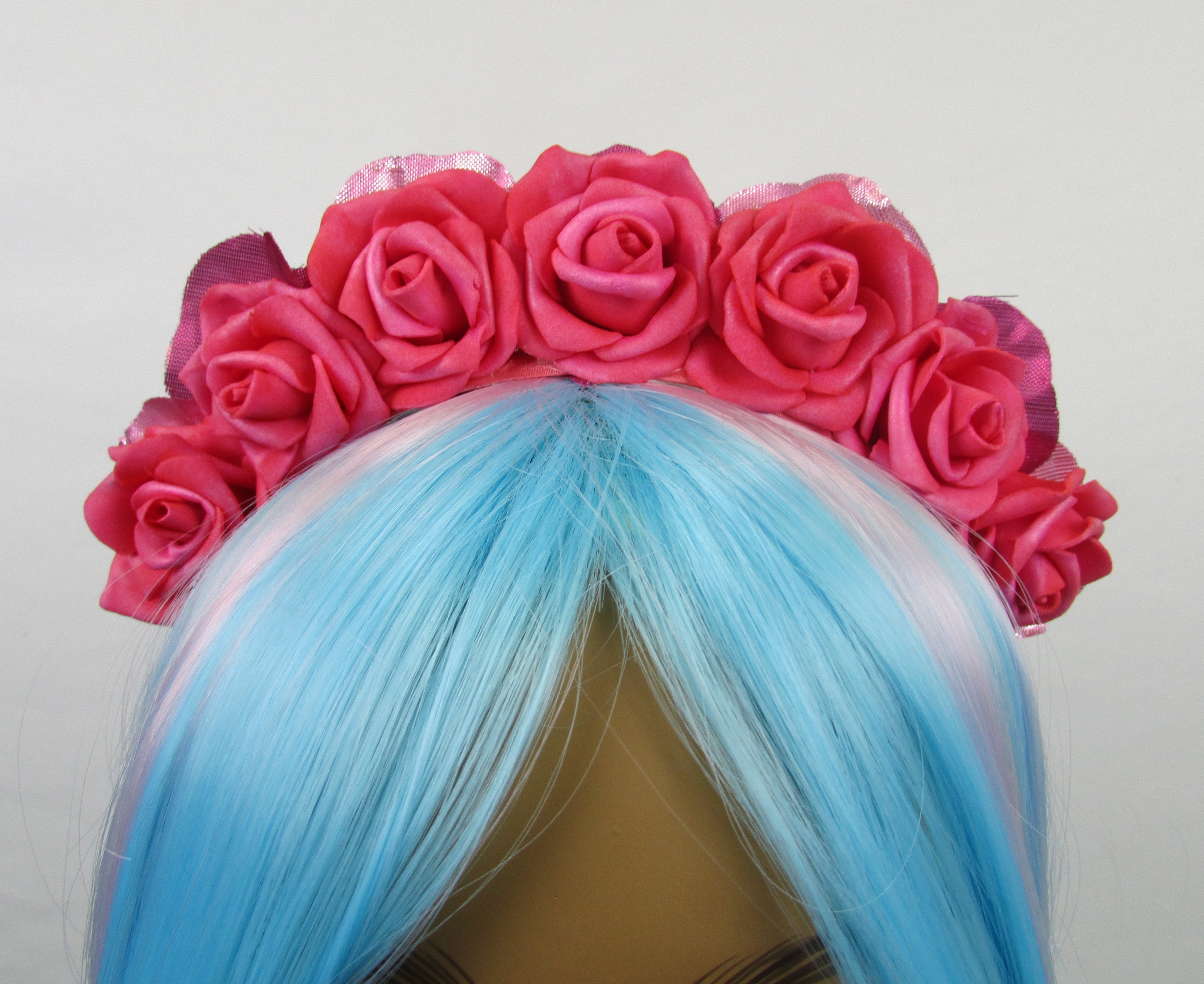 Pink Rose Crown, Valentines Flower Crown, Rose Headdress, Floral ...