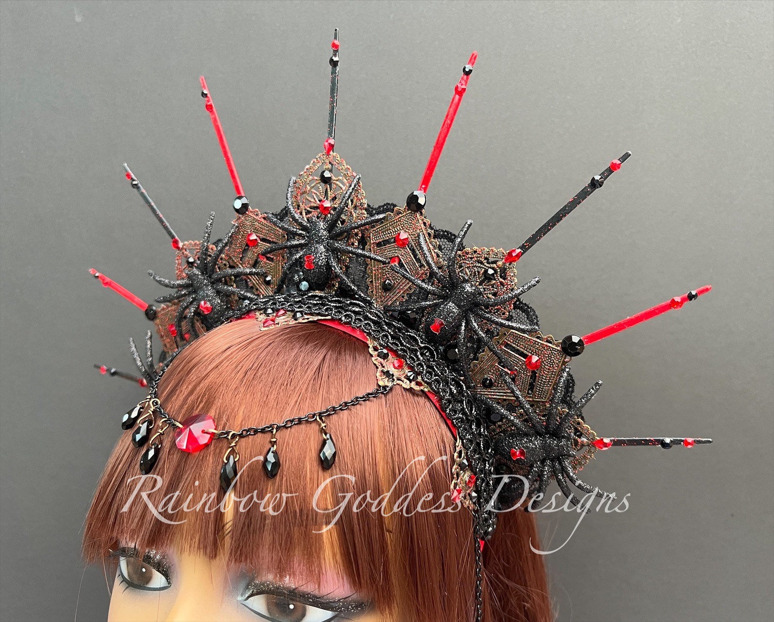 Black Widow Spider Crown Gothic Spider Queen Crown Spider - Etsy