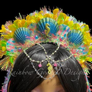 Colorful Mermaid Crown Headband, Mermaid Headdress, Shell Crown ...