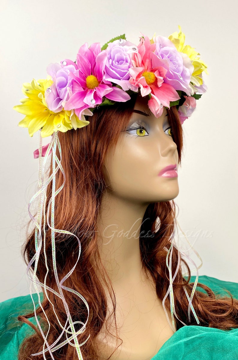 Spring Flower Crown Floral Crown Flower Crown Headband - Etsy