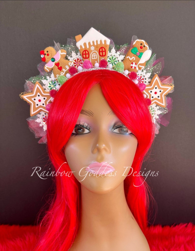 Gingerbread Gum Drop Headdress Peppermint Christmas Headband - Etsy