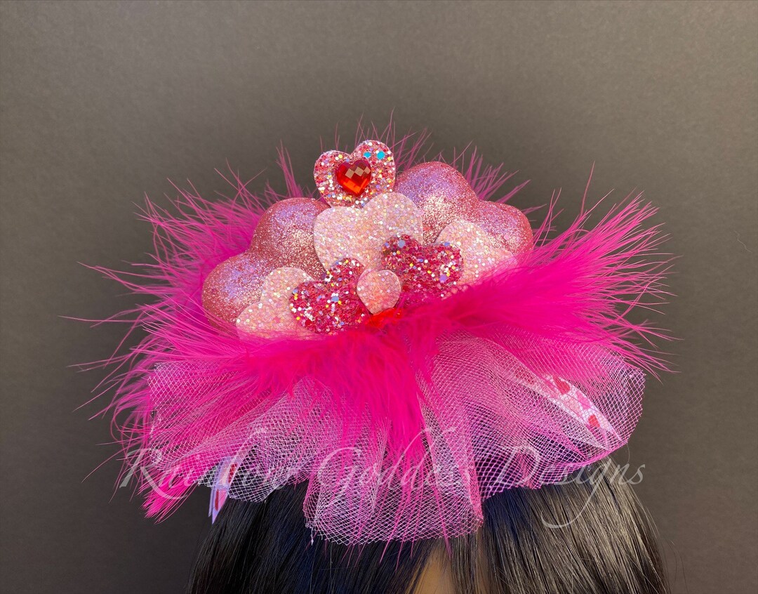 Valentines Headband, Valentine Crown, Pink Headpiece, Heart Tiara ...