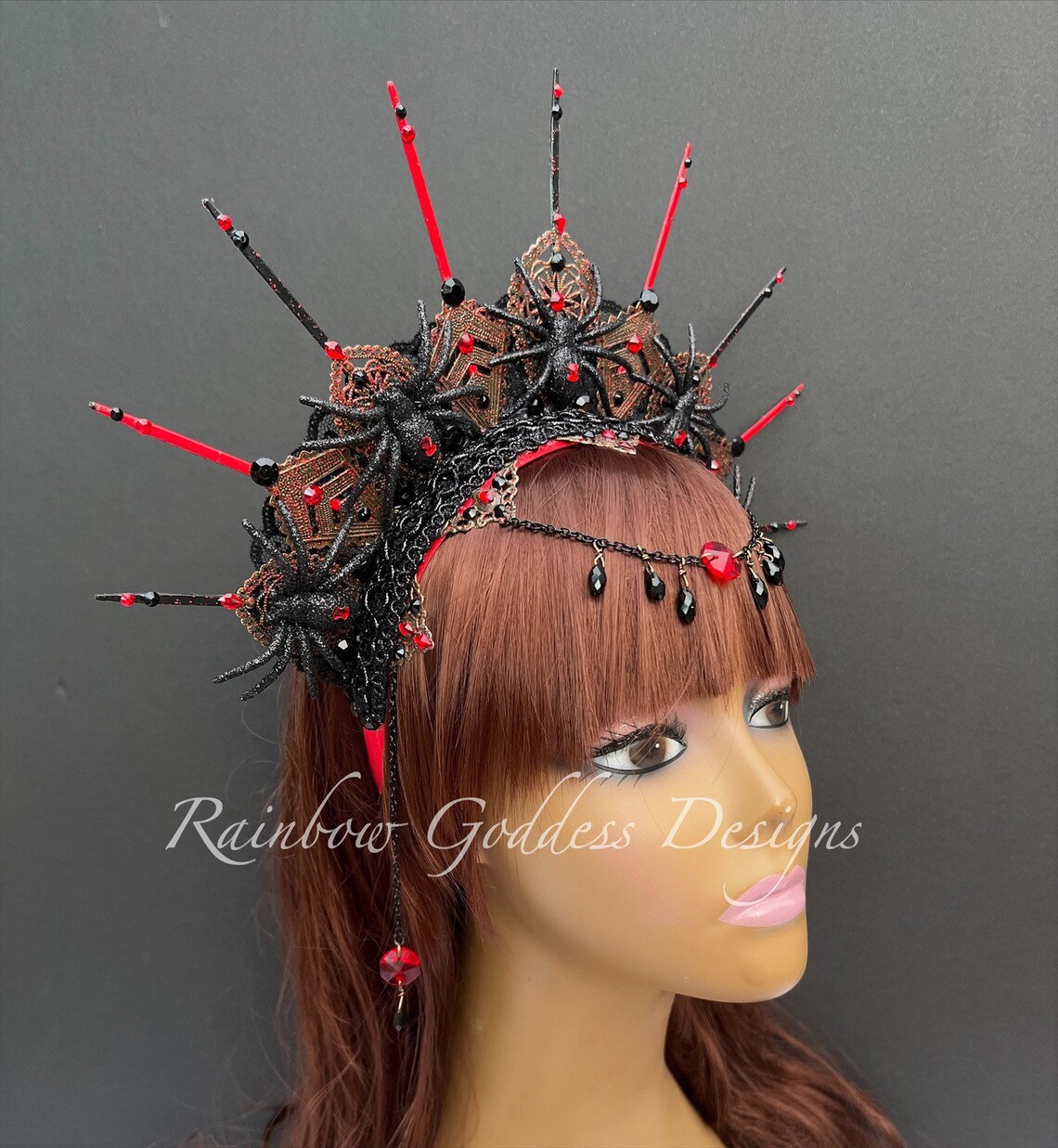 Black Widow Spider Crown Gothic Spider Queen Crown Spider - Etsy