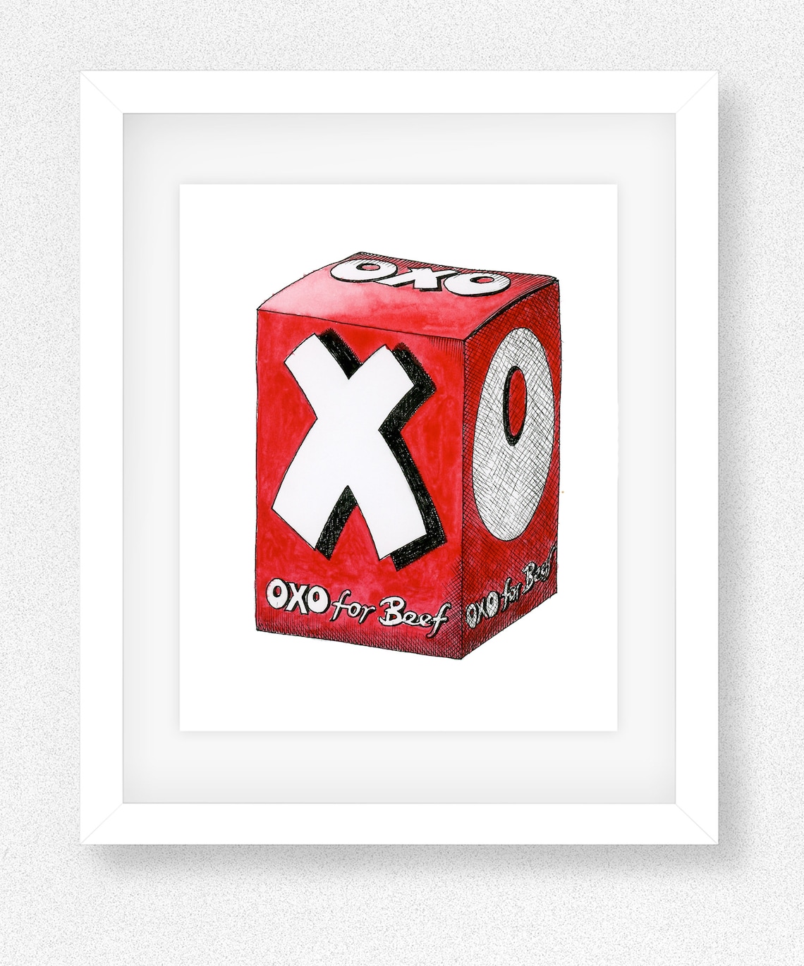 Oxo Illustration Oxo Cubes Kitchen Art Room Decor Foodie - Etsy