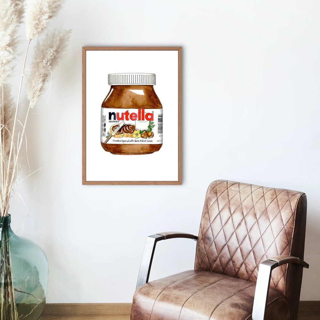 Nutella Illustration, Hand Drawn, Chocolate Spread, Foodie Gift ...