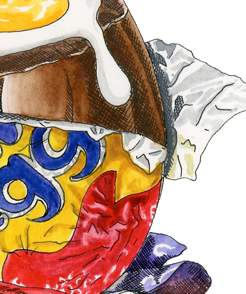 Creme Egg Illustration, Hand Drawn, Food Art, Kitchen Art, Foodie Gift ...