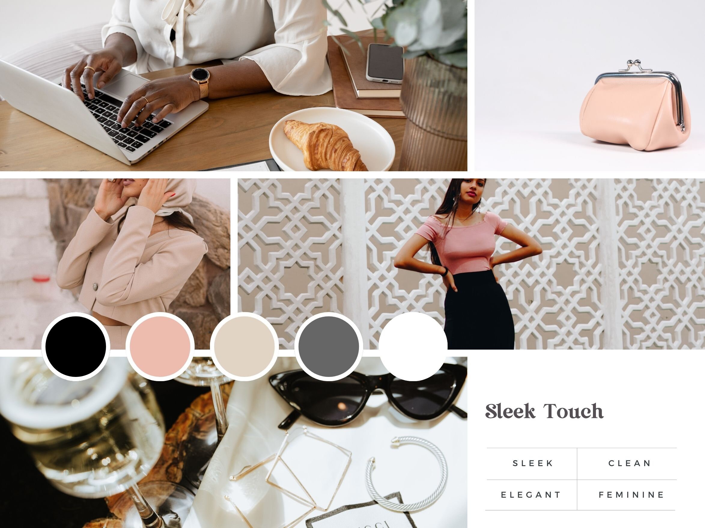 Sleek Touch Color Palette Template, Sleek Touch Theme, Canva Template ...