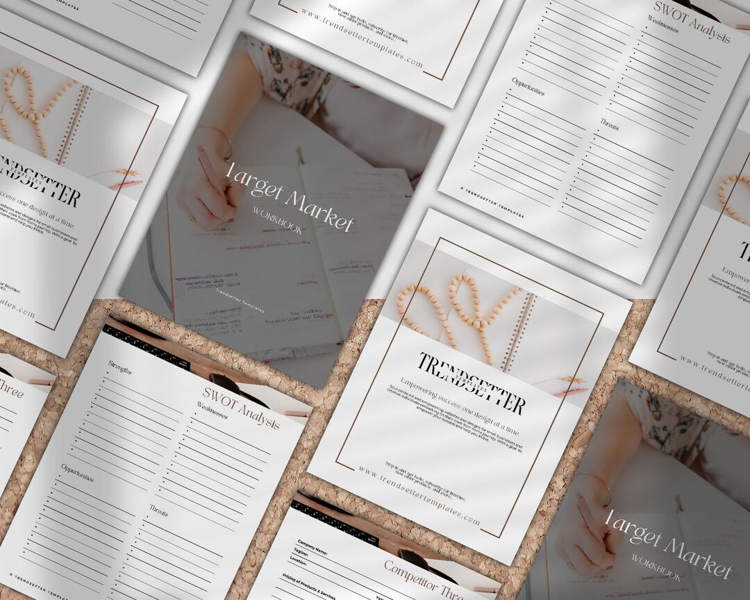 Target Market Workbook Canva Template | Target Audience Workbook ...