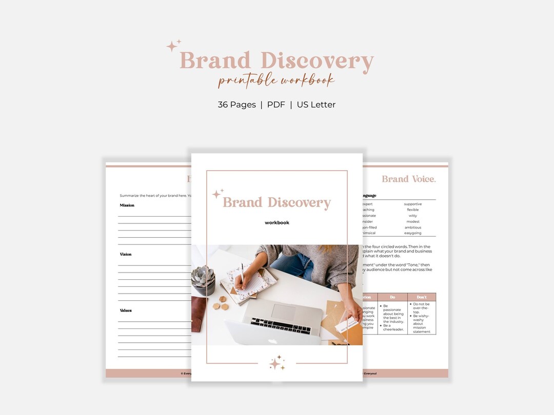 NEW Brand Discovery Printable Workbook Website Design - Etsy