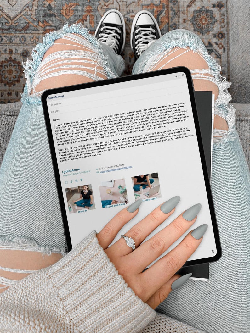 Email Signature Template Diy Lydia Anne Trendy Email Signature With ...