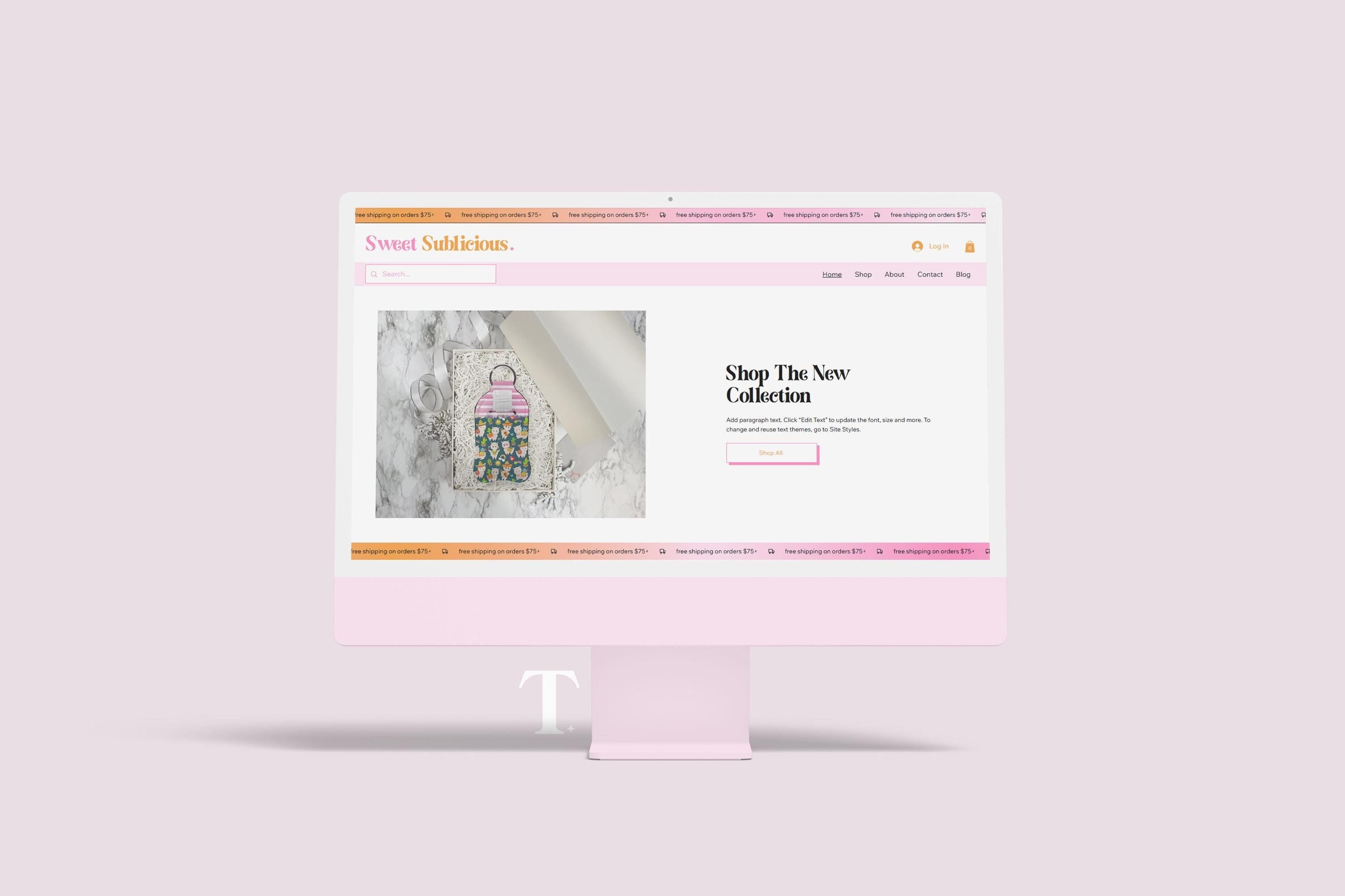 Wix Website Template Diy Sweet Sublicious Trendy Ecommerce Template ...