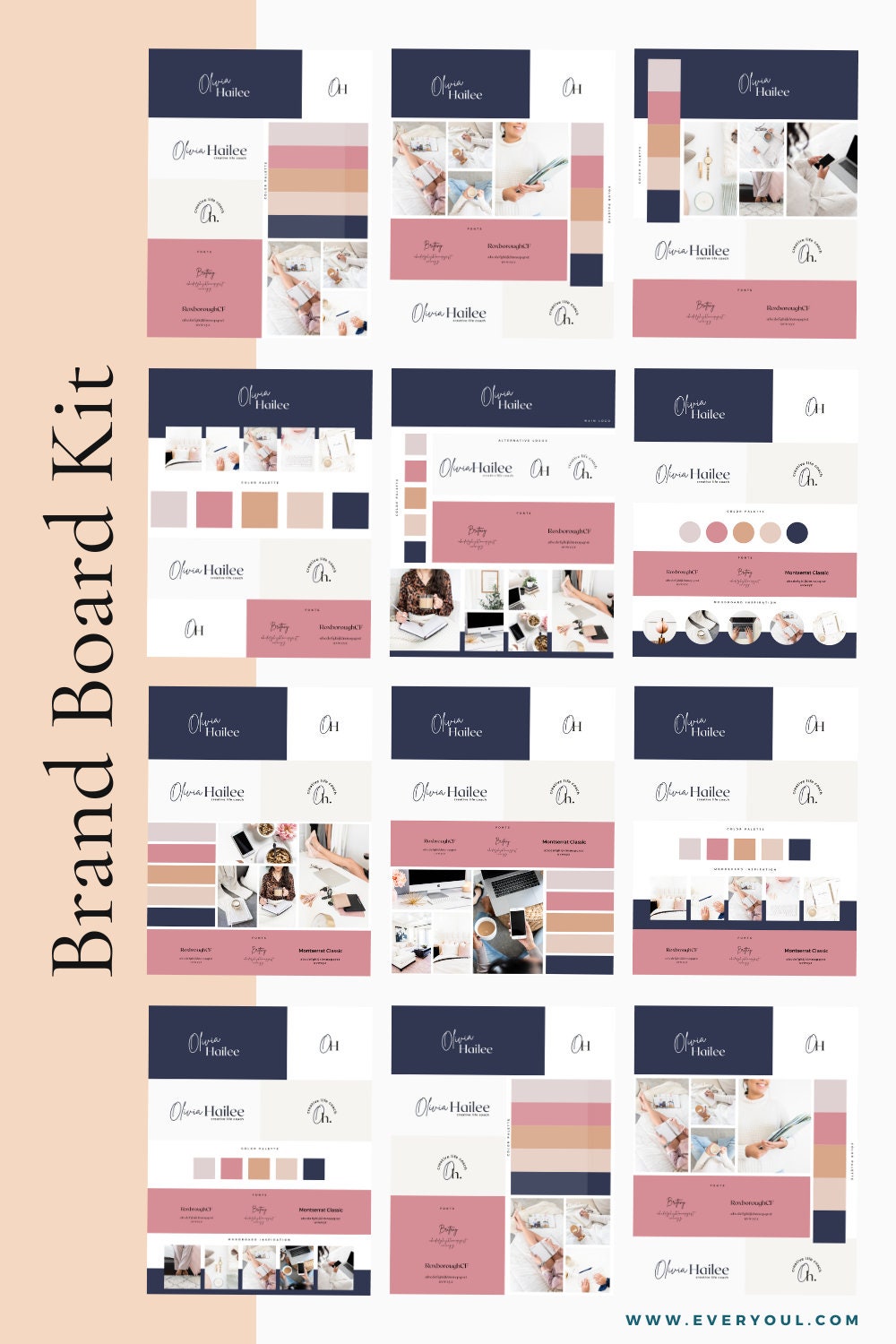 Canva Brand Board Kit Template, Canva Template, Branding Board Kit ...