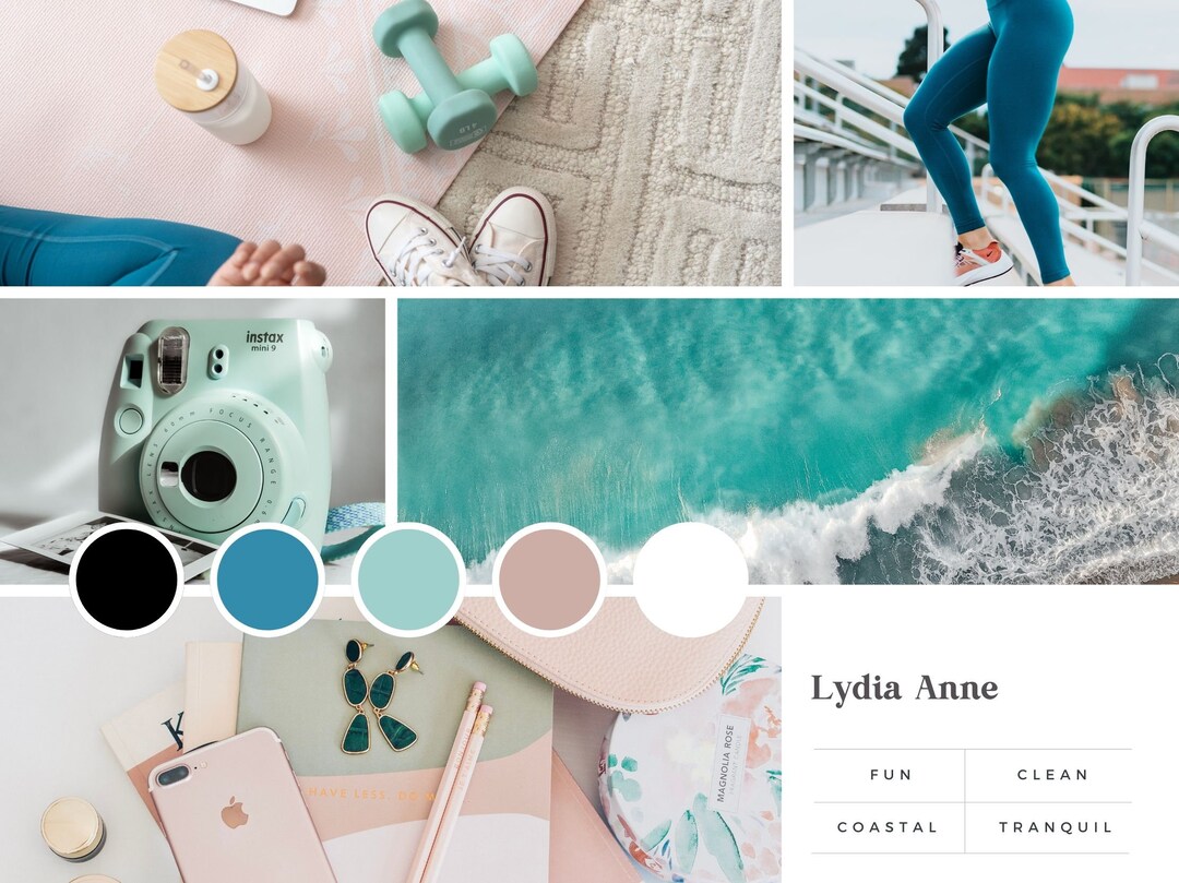 Lydia Anne Color Palette Template, Lydia Anne Theme, Canva Template ...