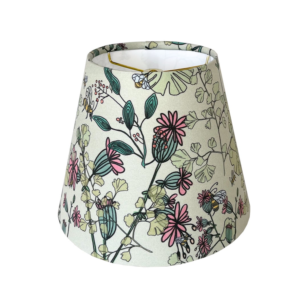 Green and Pink Botanical Lamp Shade Small, Available in Multiple Sizes ...