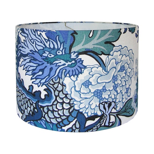 China Blue Chinoiserie Designer Lamp Shade Small - Etsy